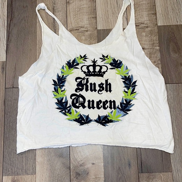 Tops | Kush Queen Custom Crop Tank | Poshmark